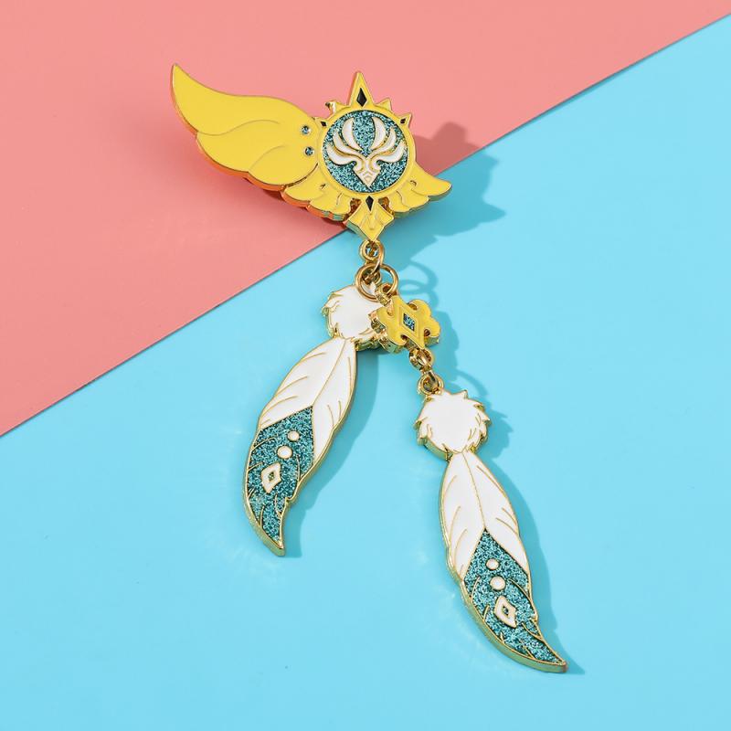 Buy Game Genshin Wenti Wings Keychain XIAO Barbatos Toma Eye of God ...