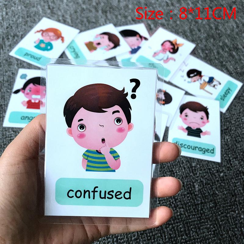 Buy Baby Emotion Learning Card English Emotion Flash Card Memory ...