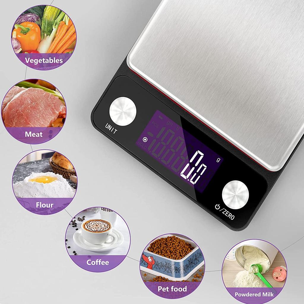 Buy Digital Kitchen Scale 3kg X 0.1g Weighing Plate Scale with LCD Back ...