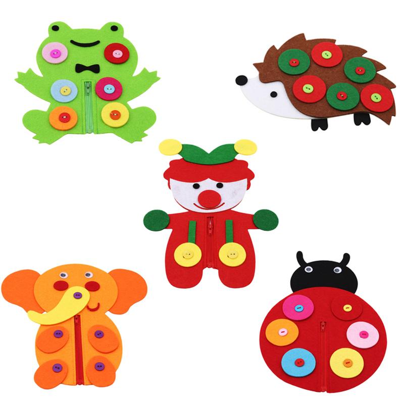 Lovely Zipper Button Education Kindergarten Manual DiyTeaching Toy ...