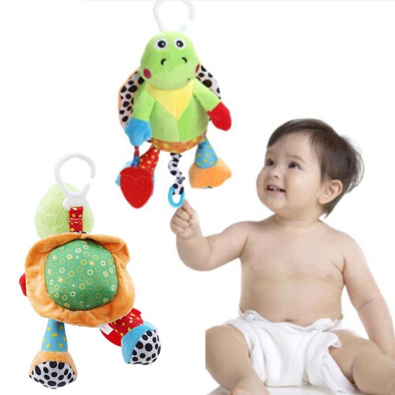 Buy Rattle Toy Stroller Crib Bed Hanging Baby Turtle Plush Musical Bell ...