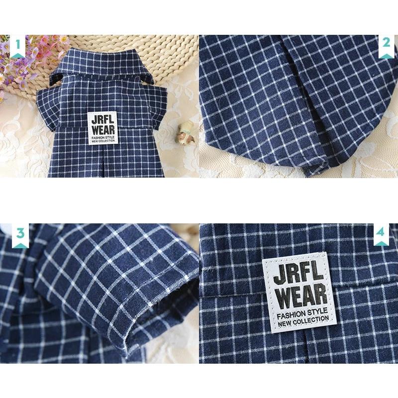 Buy Dog Clothes Sphynx Classic Pet T-shirt Fashion Plaid Cotton Shirts ...