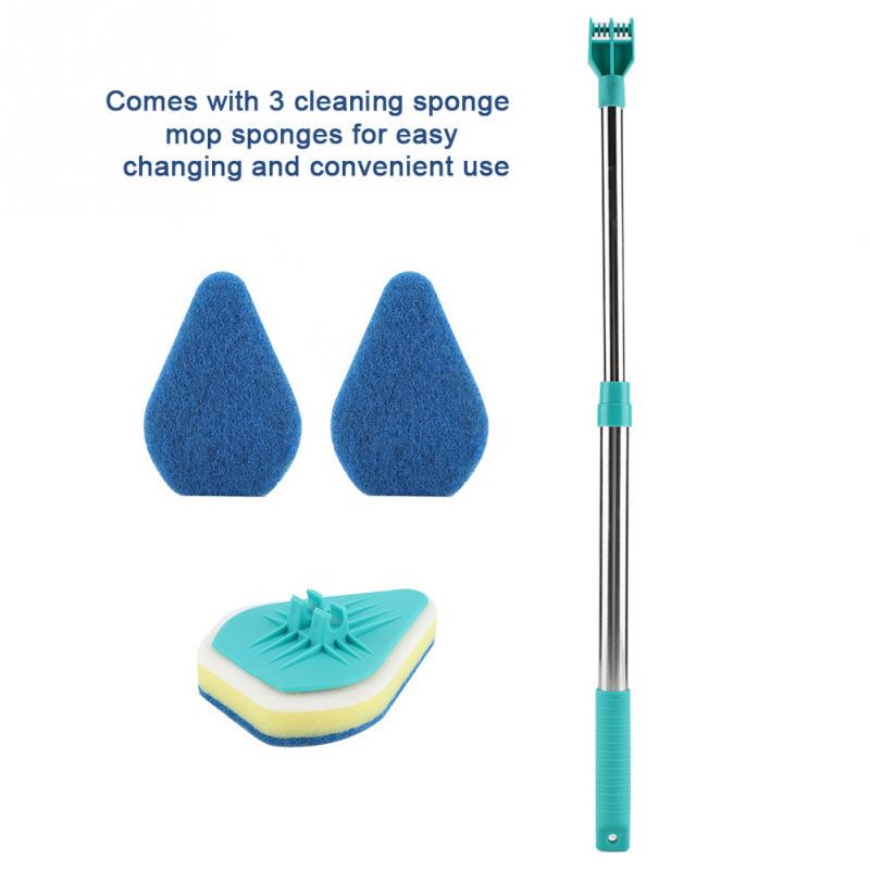 Stainless Steel PP Extendable Mop with 3 Sponge Pads Household Cleaning ...