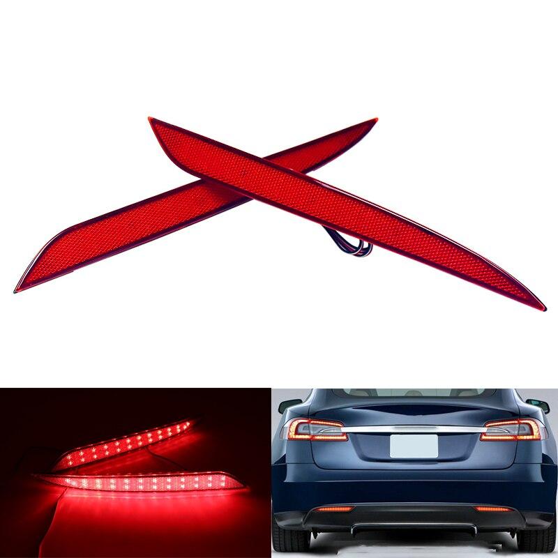 Buy 2PCS LED Rear Bumper Reflector Light Red Car Driving Brake Stop Fog ...
