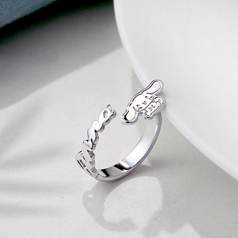 Buy Fashion Kawaii Sanrio Accessories Cartoon Cinnamoroll Rings Set For ...