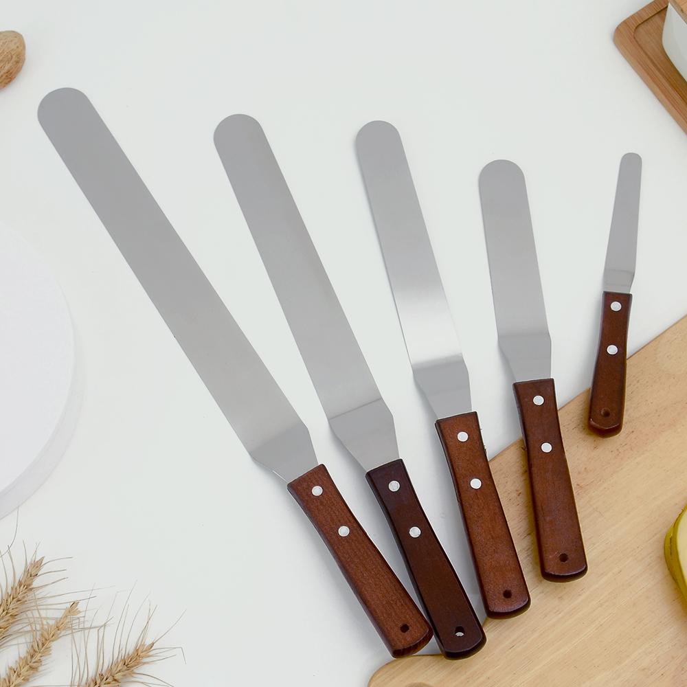 Buy 5pcs Stainless Steel Butter Scraper Set Cream Spatula Butter ...