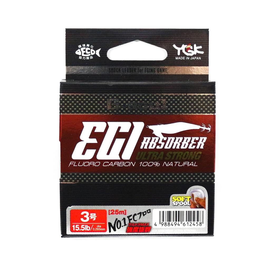 Buy Sale YGK Egi Absorber Fluorocarbon Leader Line 25m Size 3.0, 15.5lb ...