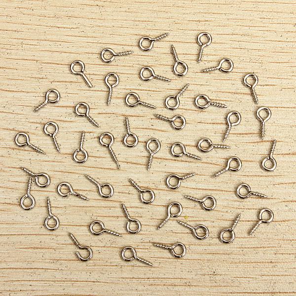 100pcs Units Small Mini Eye Pins Fishhooks Eyelets Eyelet Connectors ...