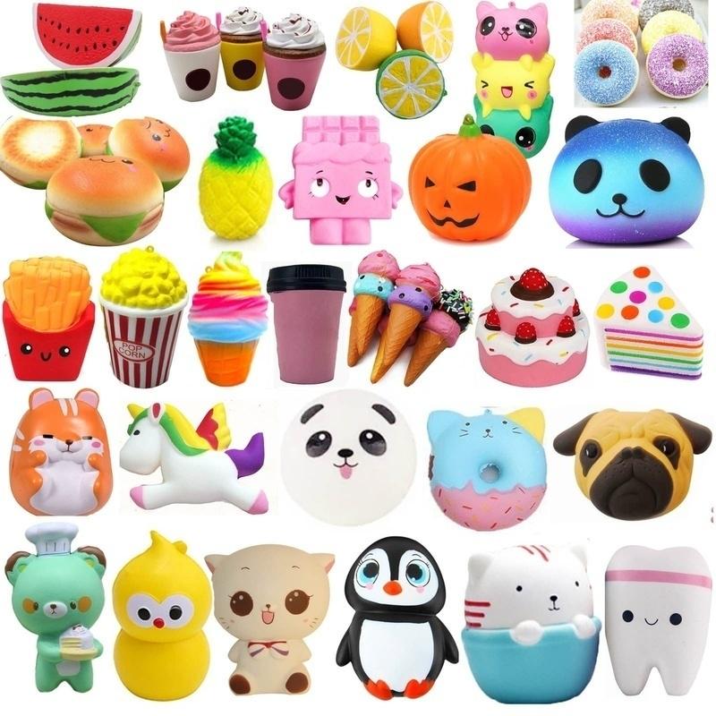 Buy 3pcs/Lot Squishy Squeeze Charms Slow Rising Toy Collection Soft ...