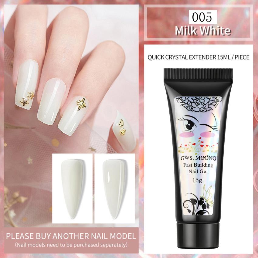 Buy GWS MOONQ 9 Colors Crystal Extension Gel Acrylic Quick Builder UV ...