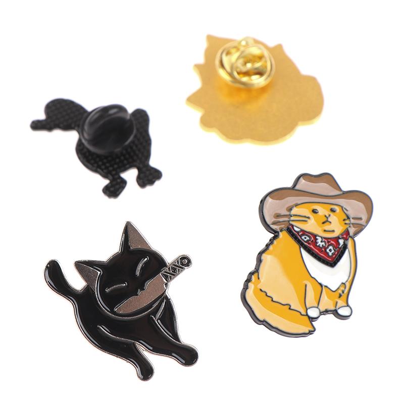 Buy 4 Pcs Cute Enamel Pins Set For Jackets Backpack Shirt Lapel Badges ...