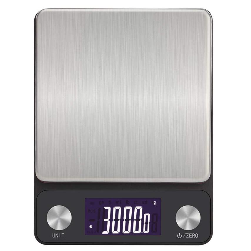 Buy Digital Kitchen Scale 3kg X 0.1g Weighing Plate Scale with LCD Back ...