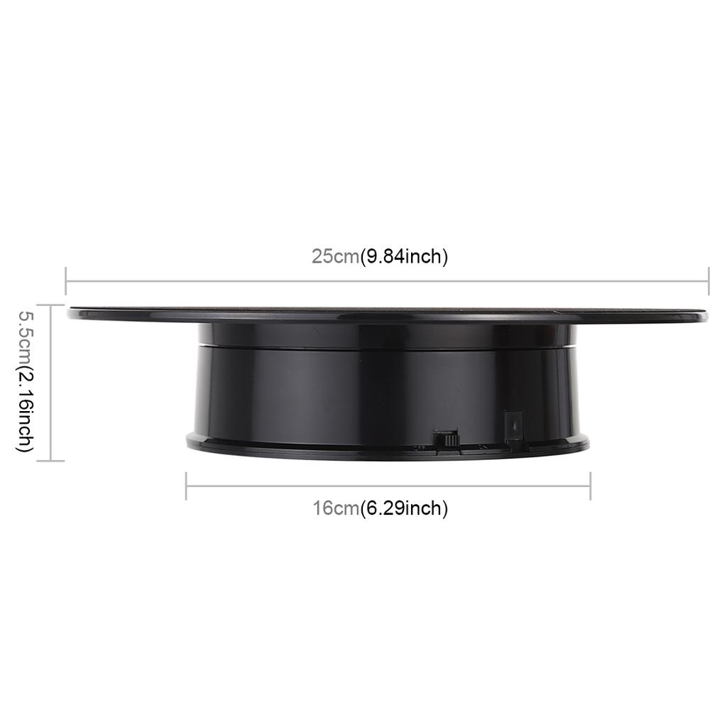 Buy 25cm 360 Degree Electric Rotating Turntable Display Stand Video ...