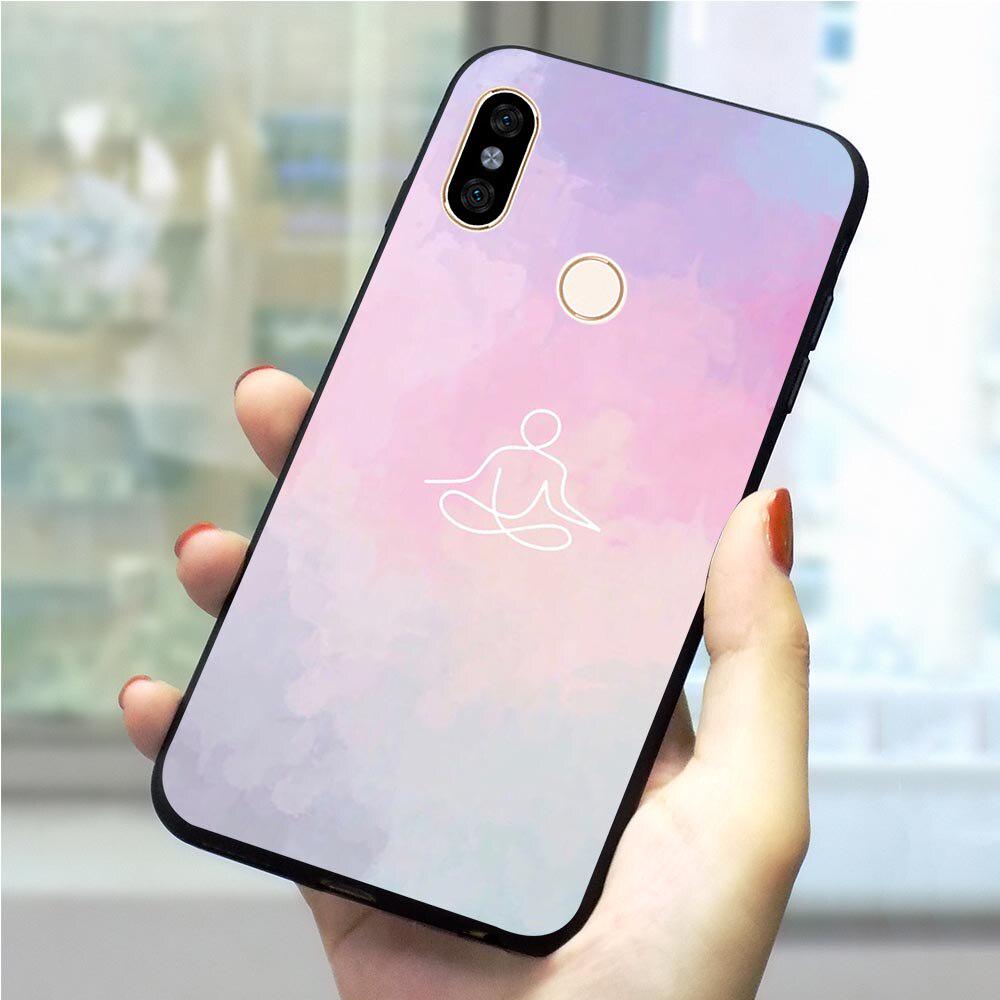 Buy Yoga Phone Cover For Redmi 6 Pro Case K20 Pro GO Note 4 4X 3/5/6/7 ...