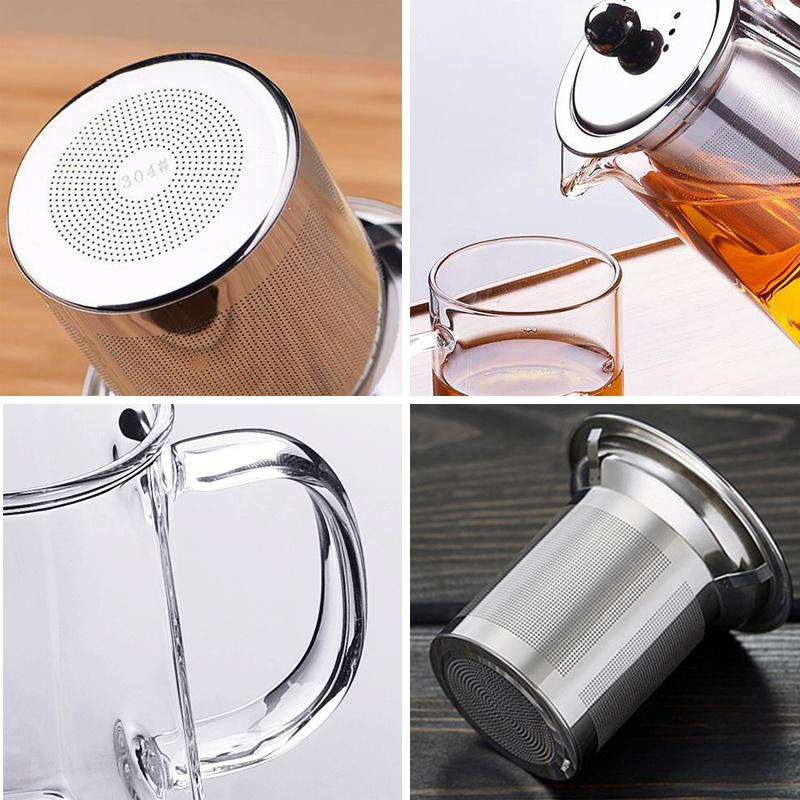 Buy Glass Teapot High Boron Silicon Pot Stainless Steel Teapot with ...