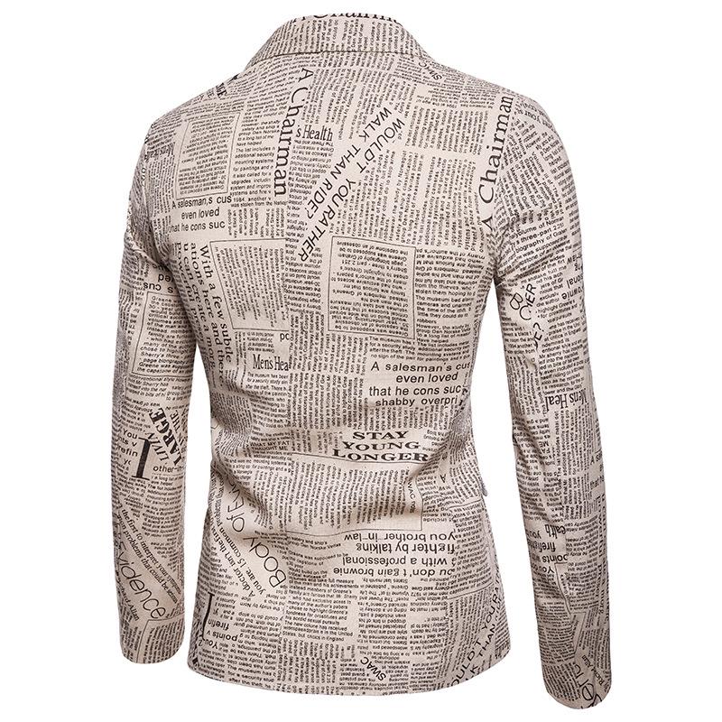 Buy Folklore Men 'S Winter Newspaper Style One Button Men 'S Lapel Suit ...