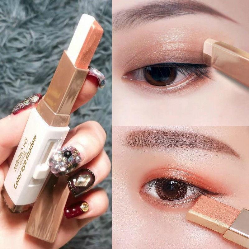 Cheap Two-color eyeshadow stick gradient eye modification eye cosmetics ...