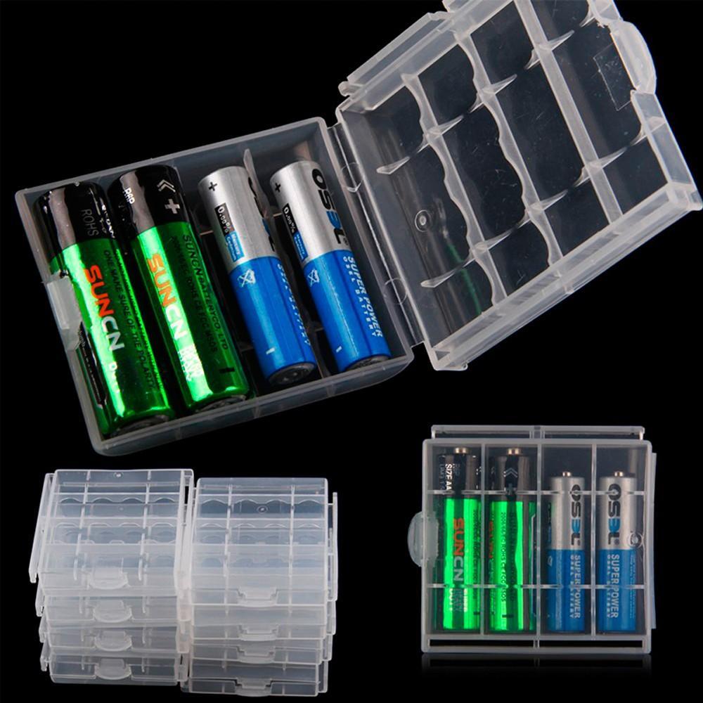 Buy Collecting Box Cover Plastic Hard AA AAA Battery Storage Box Holder ...