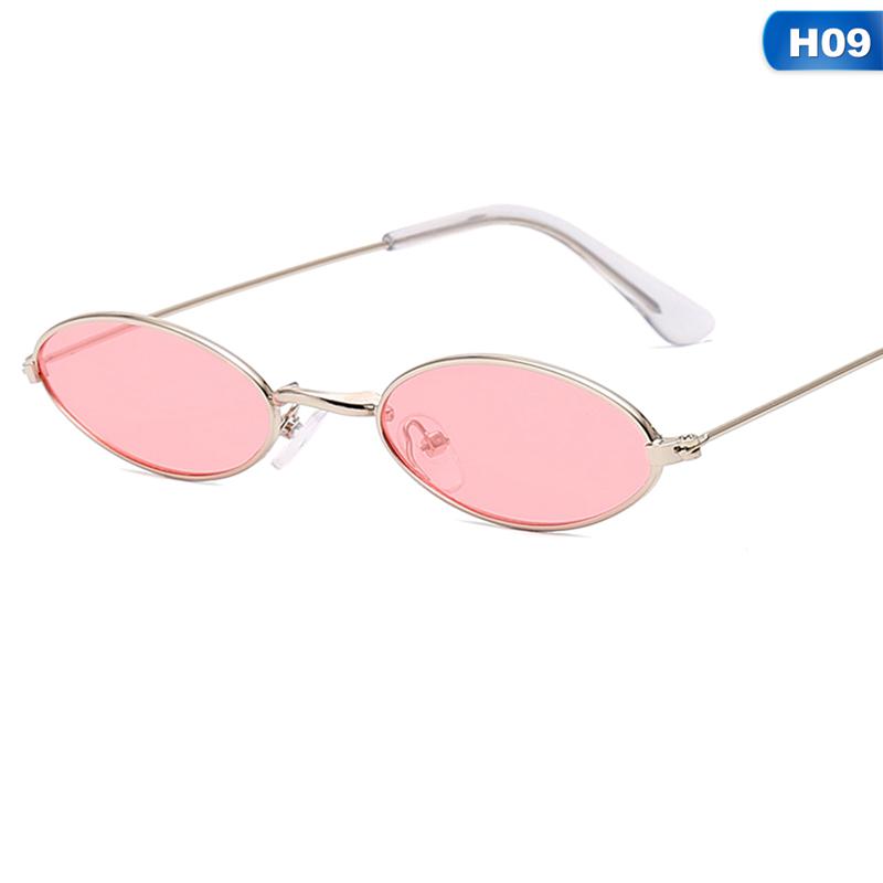 Buy Retro Black Round Sunglasses Small Oval Alloy Frame Summer Unisex ...