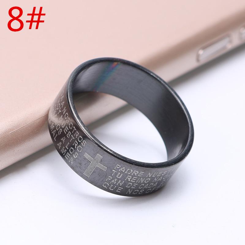 Buy The Jesus Bible Cross Finger Ring Men's Titanium Ring at affordable ...