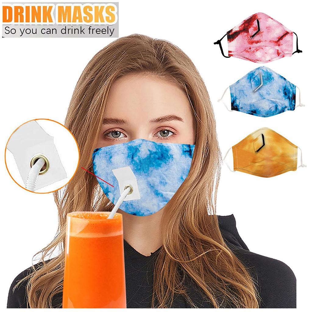 Buy [TL] Adult Women Protect Cotton Face Mask Drinking Mask with Hole ...