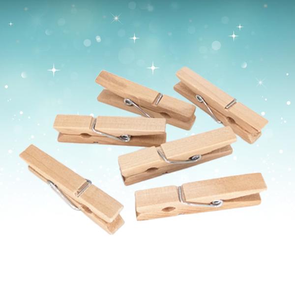 Buy 30pcs Wooden Photo Clips Sturdy Mini Multi-function Message Pegs ...