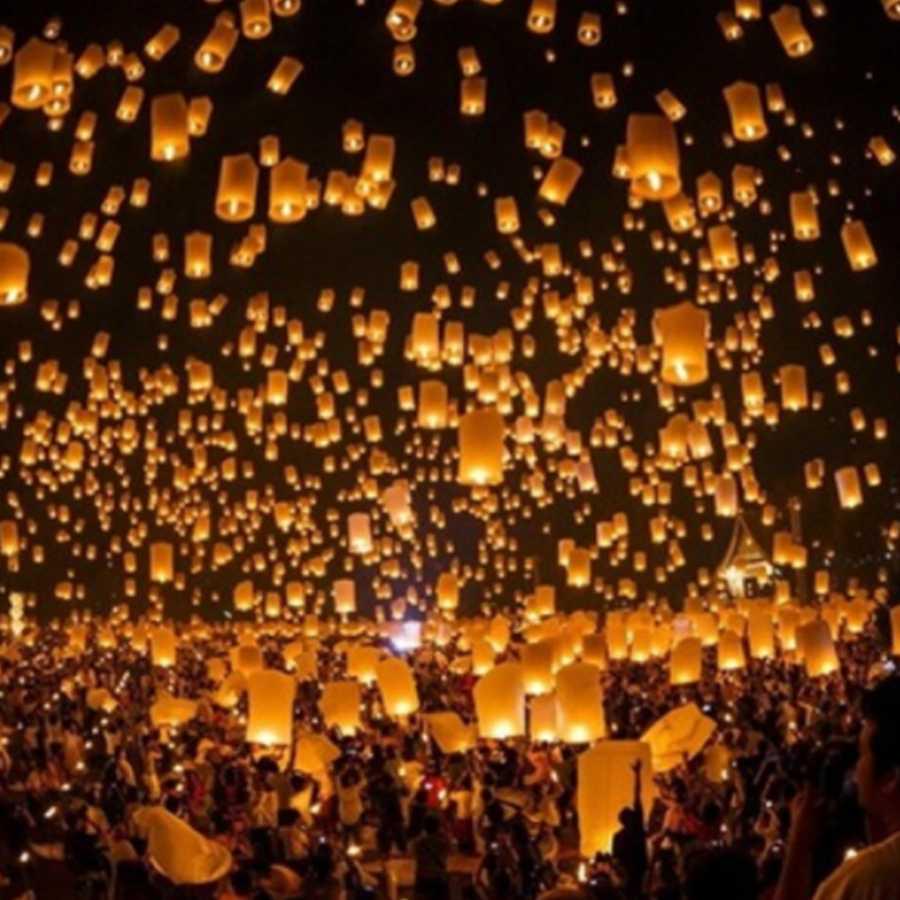 Buy 1 Pcs Heart Chinese Paper Sky Lanterns As Hot-air Balloon Flying ...