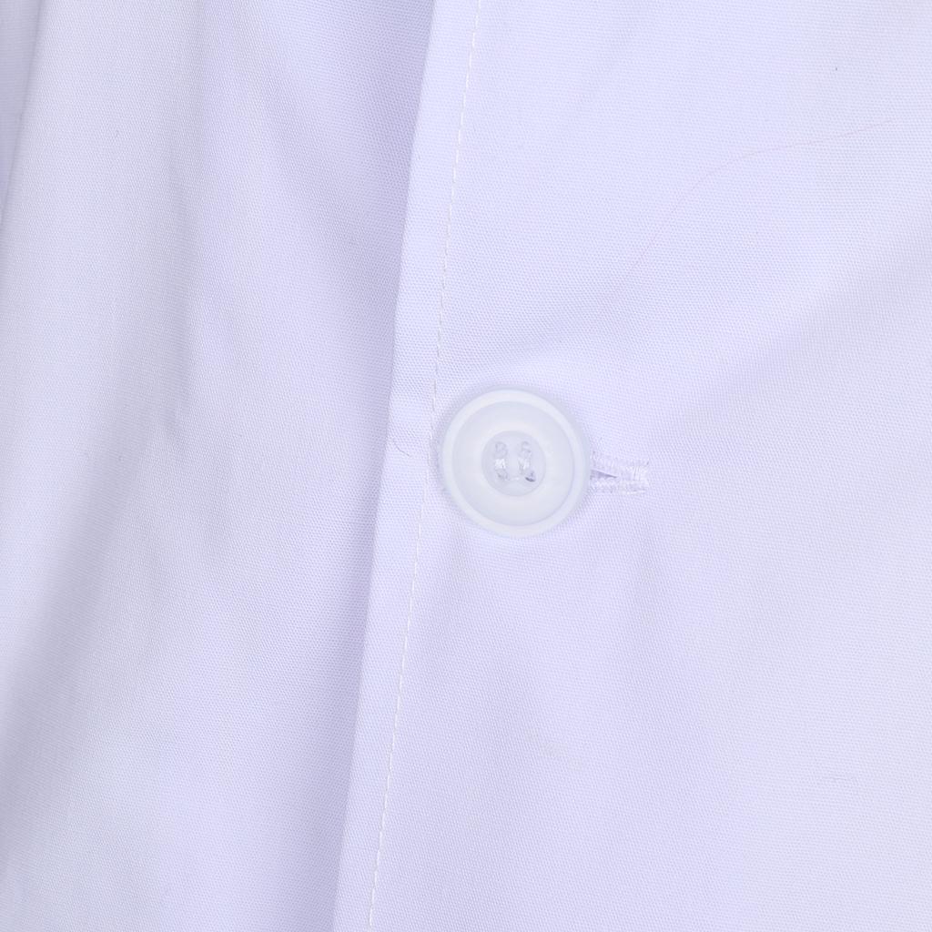 Buy Women Short Sleeve Lab Coat Medical Doctor Coat Nursing Full Length ...