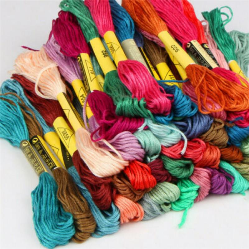 Buy 50pcs/100pcs Multi Color Cotton DIY Sewing Skeins Cotton Cross ...