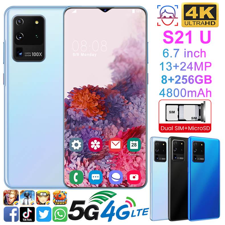 S21U Full Screen 6.7 Inch 8GB RAM+ 256GB ROM 5G Android 10.0 Smartphone ...