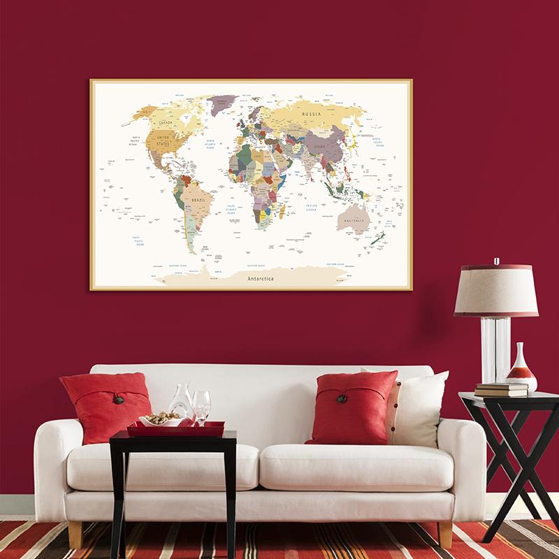 Giclée Prints 225 Abstract Painting Map of the World Map Art Print etna ...