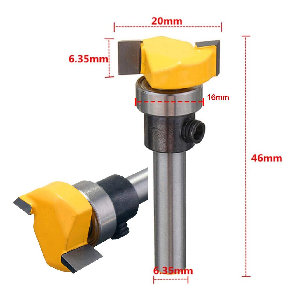 1/4 Inch Shank Hinge Mortise Template Router Bit 2 Flute Woodworking ...