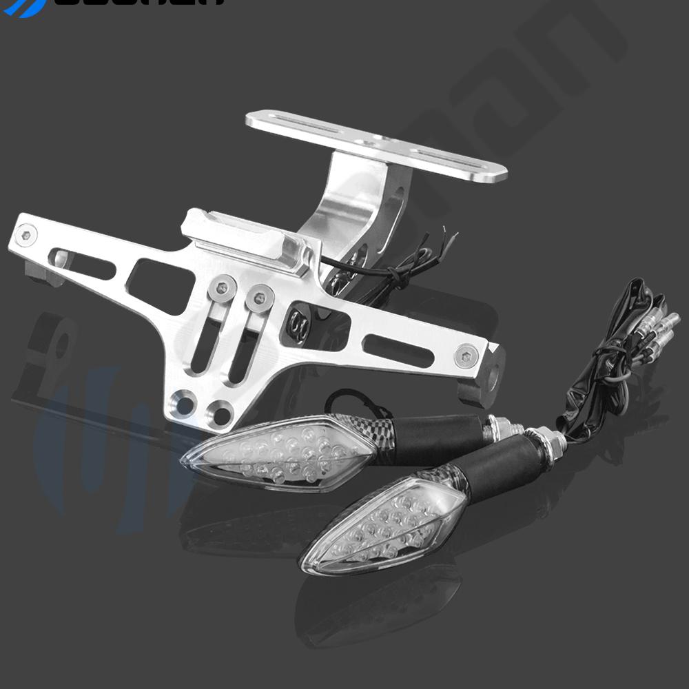 Cheap Motorcycle Rear License Plate Mount Holder and Turn Signal Lights ...