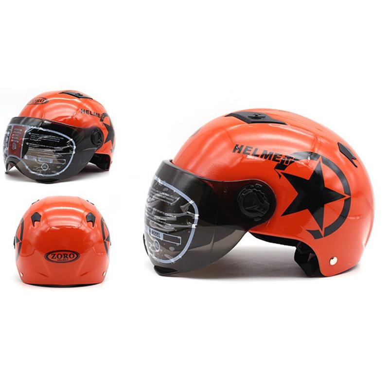Buy Motorcycle Helmet Half Open Face Adjustable Size Protection Gear ...