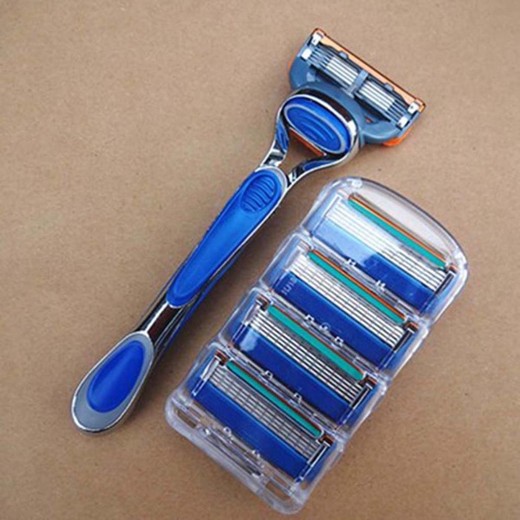 Buy Multifunction Men's Razor Five-layer Shaving Razor 1 Handle 4 Blade ...