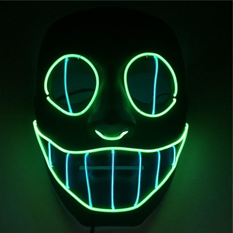 Buy LED Glow Smiling Face Mask for Halloween Dress Costume Party Prop ...