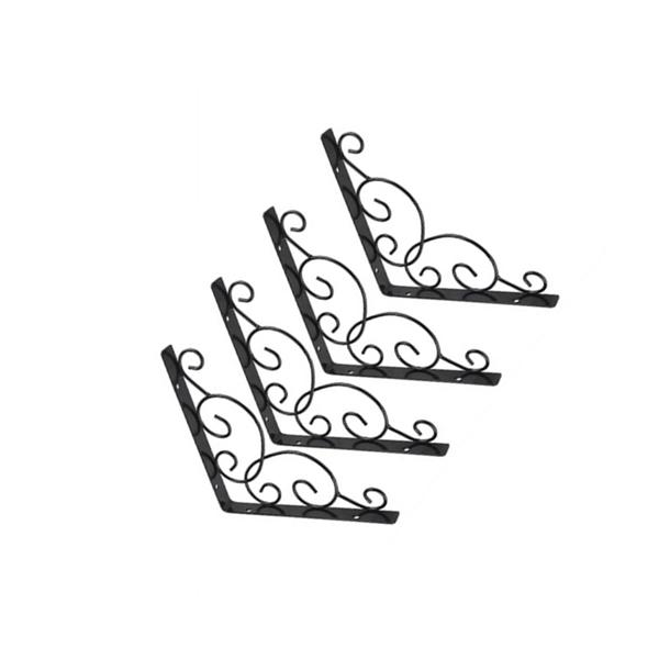 Buy 2PCS Wrought Iron Floral Decorative Countertop Brackets Hanging ...