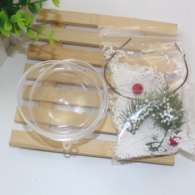 1pcs 8 cm 778A Transparent Ball Clear open Plastic Ball for New Year ...
