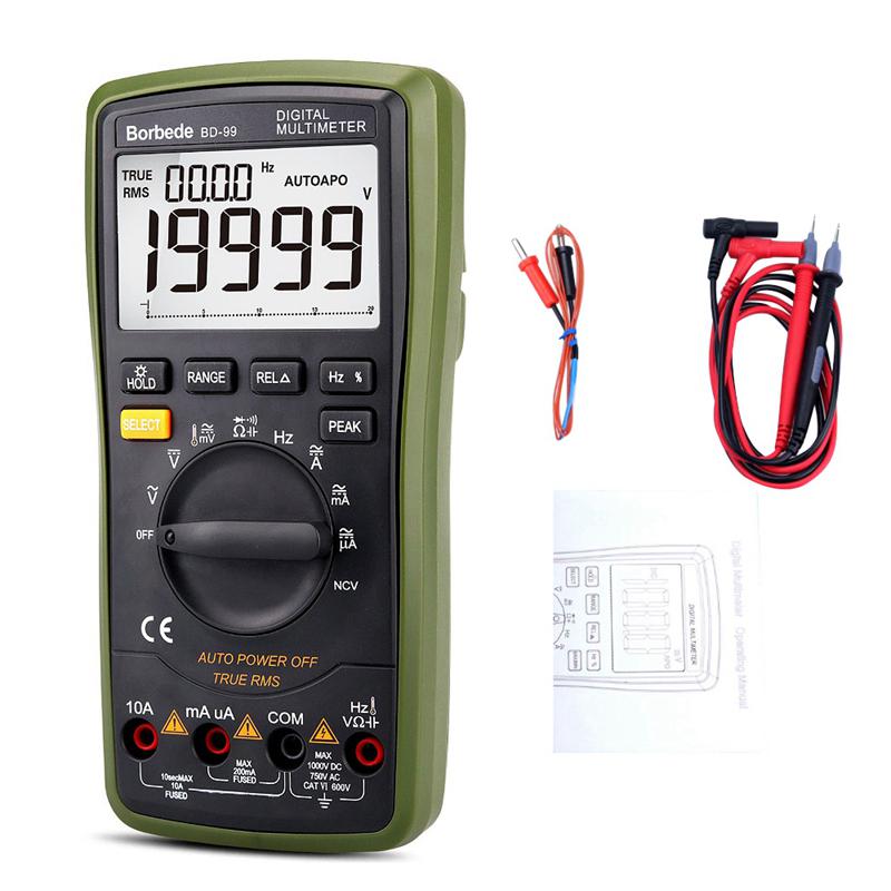 Buy Borbede Bd-99 Digital Multimeter 20000 Counts Auto Range Dc Ac ...