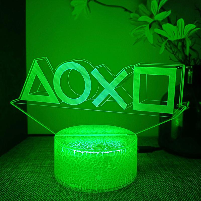 Buy Playroom 3D Night Light Playstation Icon Sensor Desk Lamp ...