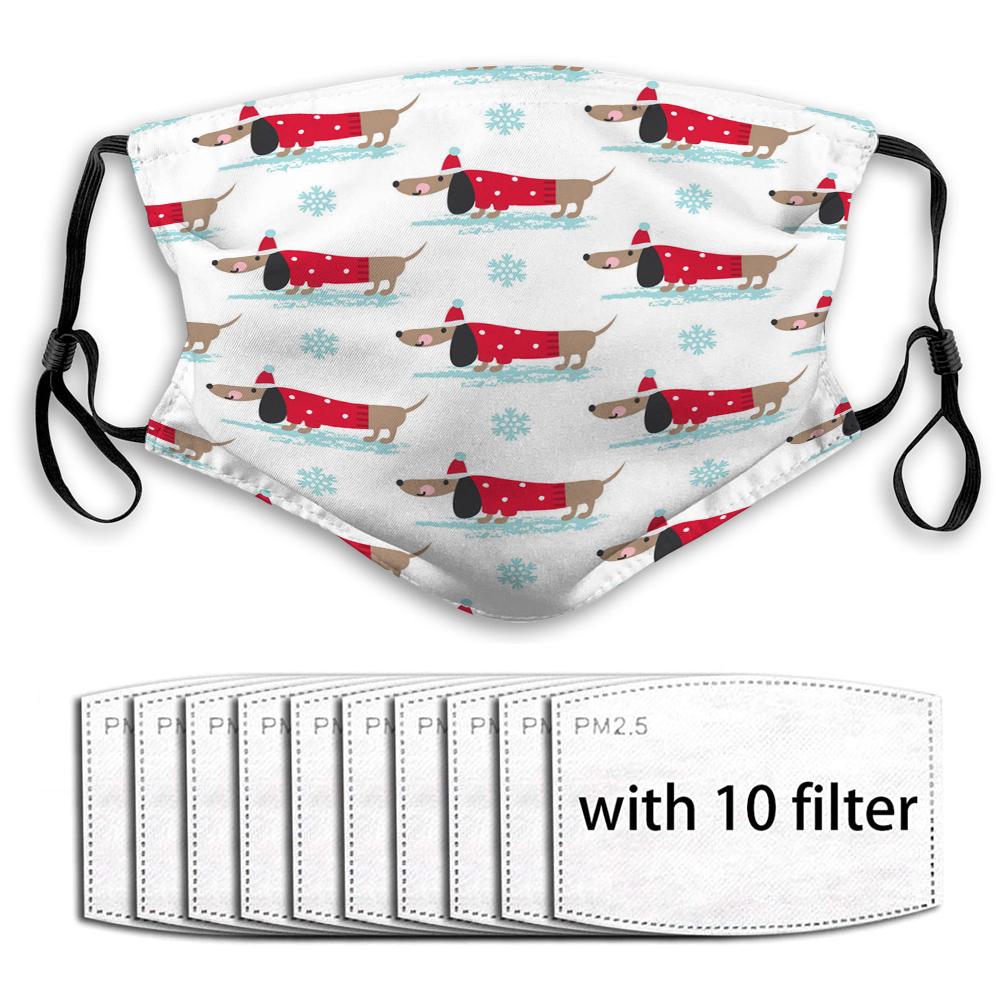 Buy Dust Mask With 10 Filter Bandana for Men Women Winter Dachshund ...