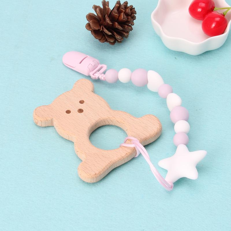 Buy Handmade Baby Teethers Mom Feeding Natural Beech Wooden Teether ...