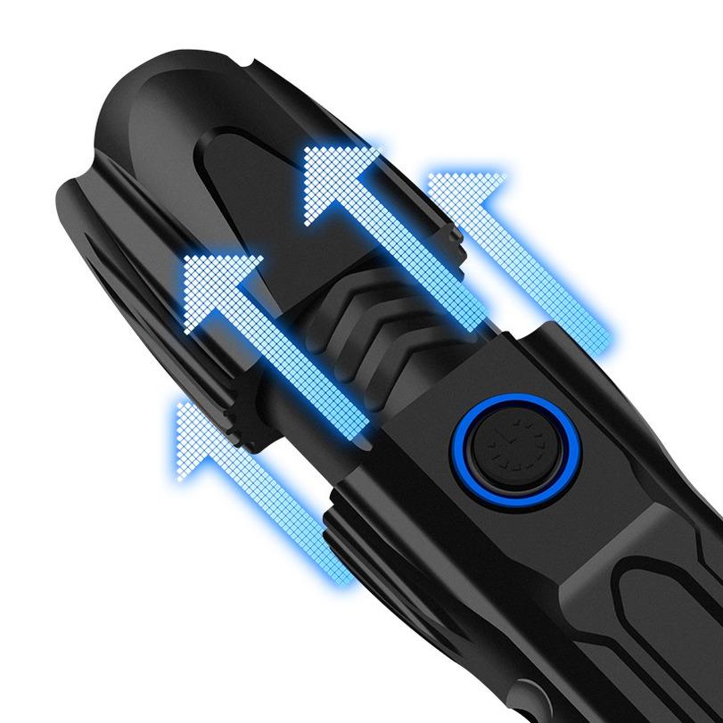Buy LED Flashlight XHP90.2 Lamp Waterproof USB Rechargeable Smart Chip ...