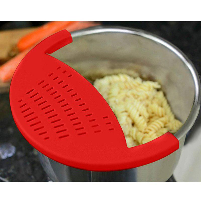 Buy Silicone Pot Pan Bowl Funnel Strainer Kitchen Rice Washing Colander ...