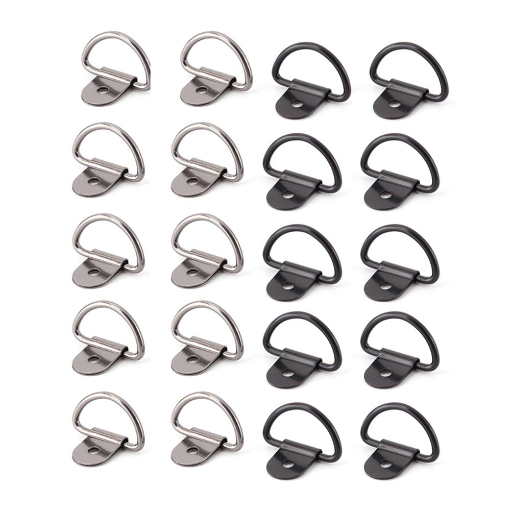 Buy 40pcs Auto Car Stainless Steel Pull Hook Anchor D Shape Cargo Tie ...