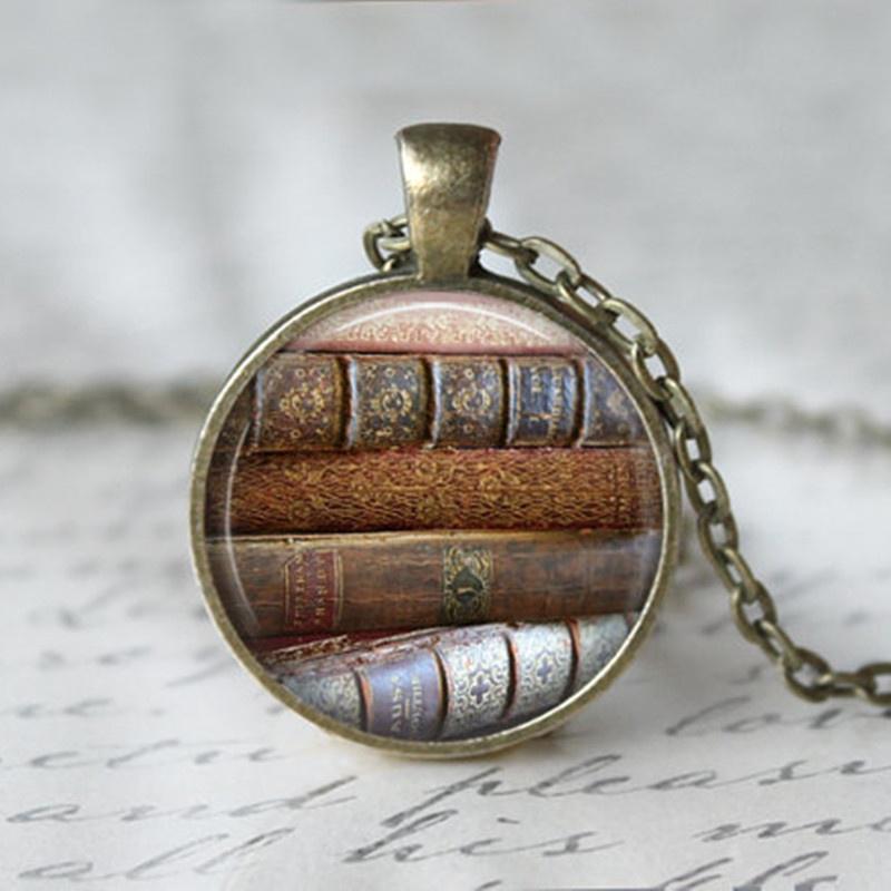 Buy Book Necklace - Library Necklace - Library Book Necklace ...
