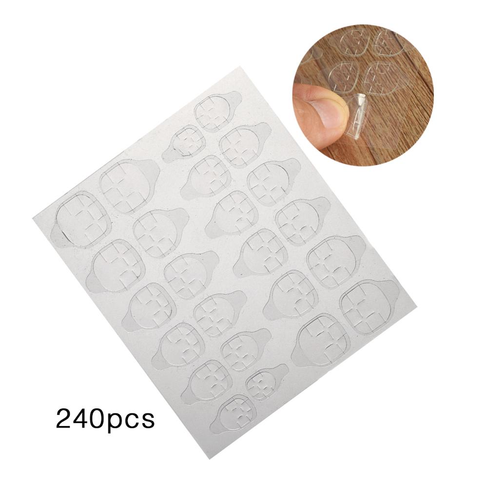 Buy Women 240Pcs Disposable Transparent Nail Art Stickers False ...