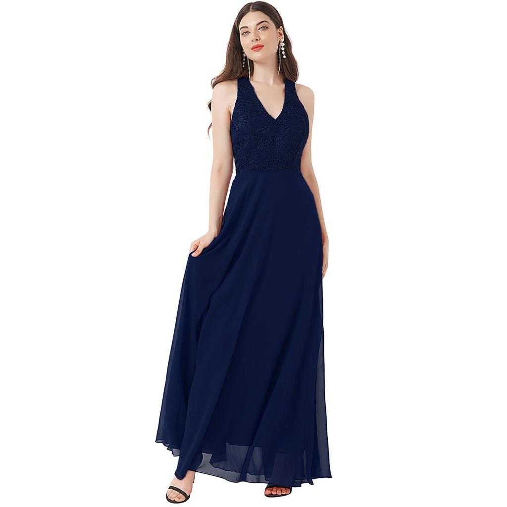 Buy Women's Formal V Neck Sleeveless Evening Party Maxi Dress Cocktail ...