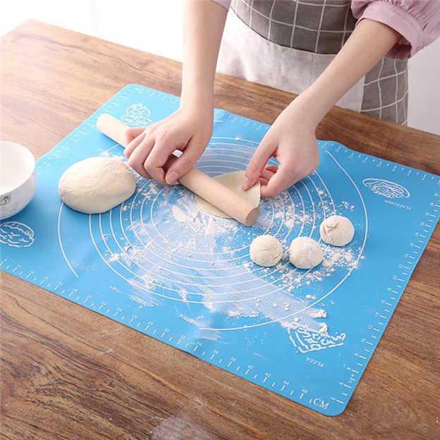Buy 40x30cm Non-Stick Silicone Mat Rolling Pad Pastry Cake Bakeware ...