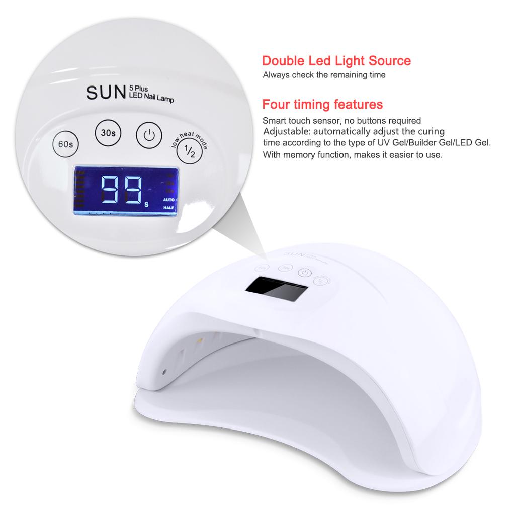 Buy Biutee SUN5 Plus 48W UV LED Lamp Nail Dryer Nail Lamp For UV Gel With LCD Screen at ...